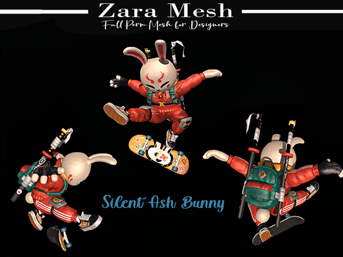 Second Life Marketplace - ZM - Character - Silent Ash Bunny - FULL PERM ...