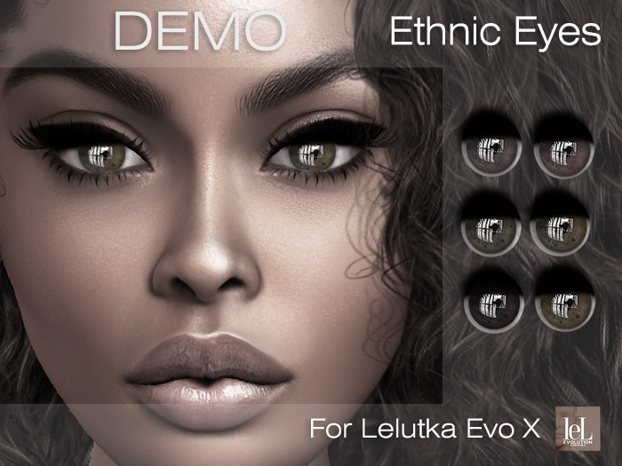 Second Life Marketplace - Ethnic Eyes -DEMO- Applier for Lelutka EvoX