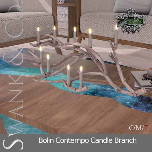 Second Life Marketplace - Swank & Co. Bolin Contempo Candle Branch