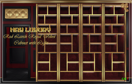 Second Life Marketplace - Max Luxury - Red Lavish Royal Velvet Cabinet ...