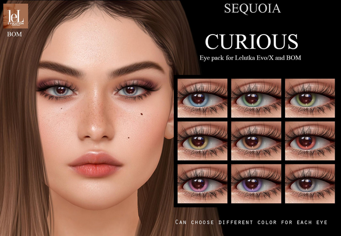 Second Life Marketplace - ::Sequoia:: Curious eyes for Lelutka Evo/X ...