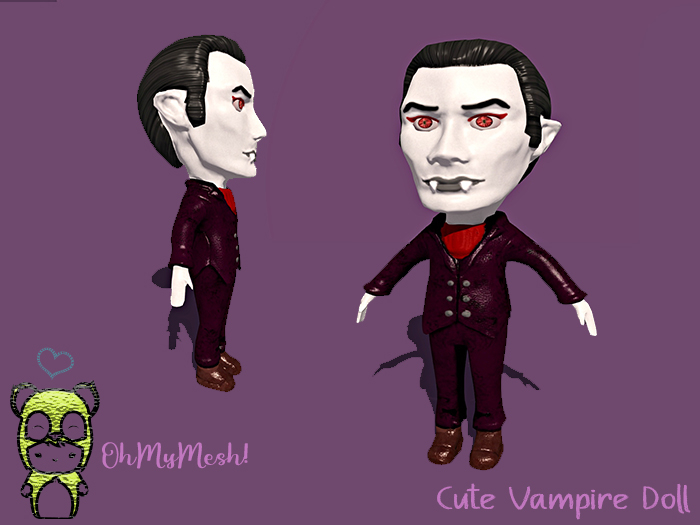 Second Life Marketplace - OhMyMesh! Cute Vampire Doll - Full Perm Mesh