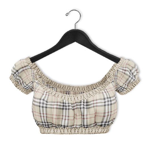 Second Life Marketplace - Mimikri - Georgie Crop Top beige-checkered