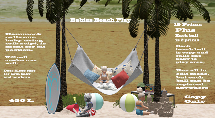 Second Life Marketplace - Babies Beach Play Boxed (Animesh Zooby)