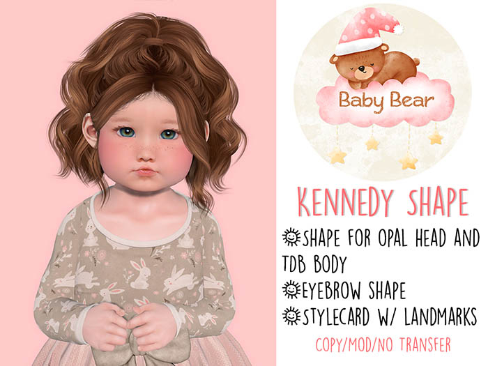 Second Life Marketplace - {Baby Bear} Kennedy Shape (TD Opal/TDB Body)