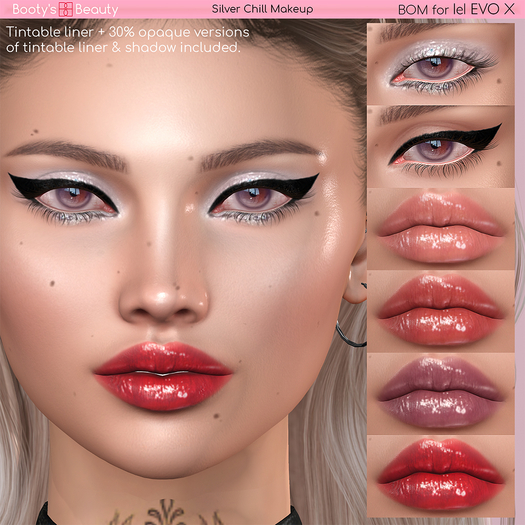 Second Life Marketplace - *Booty's Beauty* [Lel Evo X BOM] Silver Chill ...