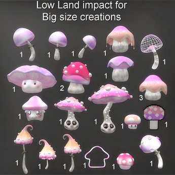 Second Life Marketplace - * Full Perm Mesh * Cute Mushrooms