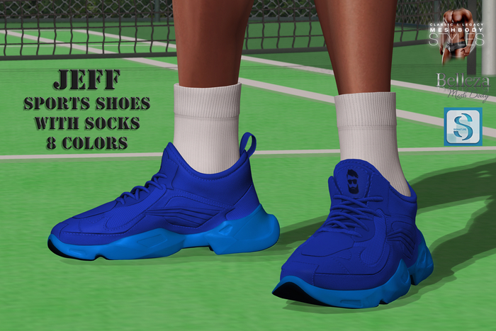 Second Life Marketplace - MJB DEMO Jeff Sports Shoes With Socks