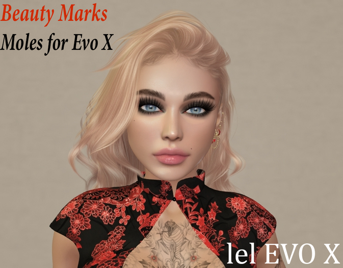 Second Life Marketplace - Beauty Marks / Moles for Evo X (Tintable+BOM)