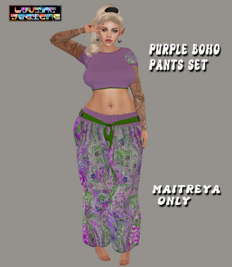 Second Life Marketplace - LD~Boho Purple Set Maitreya