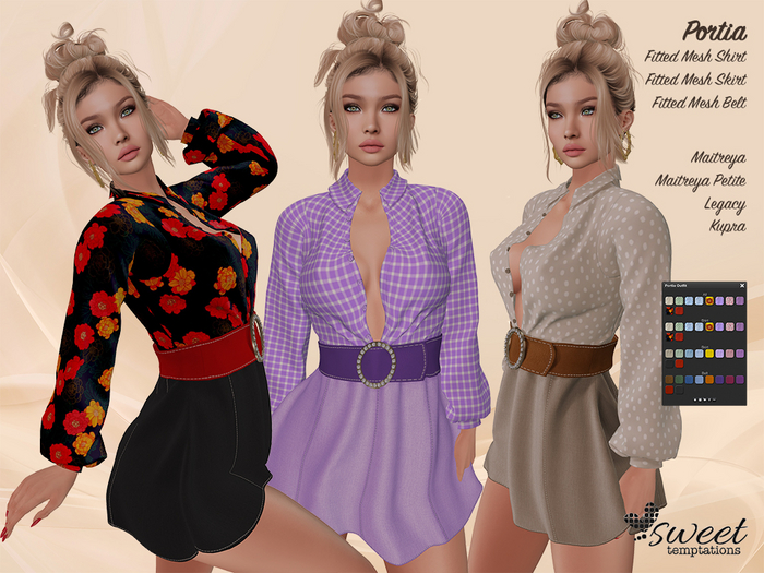 Second Life Marketplace - ST :: Portia Outfit for Maitreya, Kupra and ...