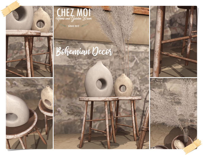 Second Life Marketplace - CHEZ MOI ♥ Bohemian Decor Set