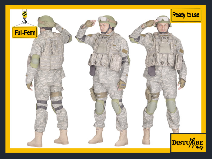 Second Life Marketplace - ::DisturbeD:: Cole Soldier Saluting Character ...