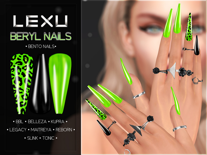 Second Life Marketplace - LEXU - BERYL NAILS 50% off >>promo