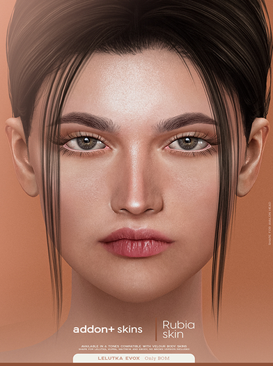 Second Life Marketplace - addon+ Rubia Skin Porcelain LeL EVOX