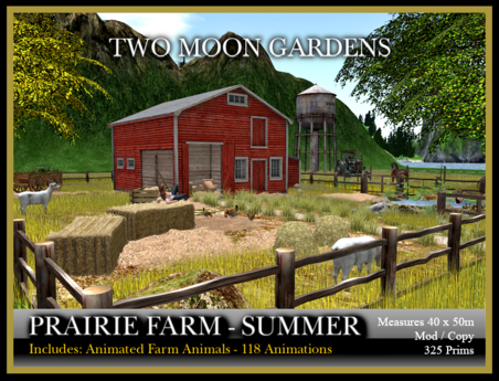 Second Life Marketplace - TMG - PRAIRIE FARM - Summer* Landscaped Farm ...