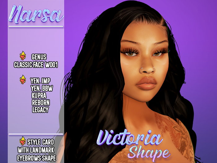 Second Life Marketplace - Victoria Shape | Genus Classic Face W001