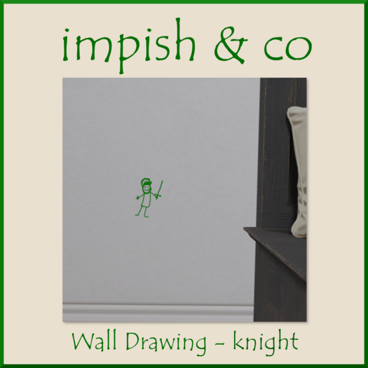 Second Life Marketplace - impish & co Kids Wall Drawing Box (knight)