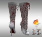 Second Life Marketplace - Boots up to the calf Ornament white Color HUD ...