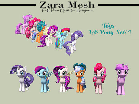 Second Life Marketplace - ZM - Toys - Lil Pony Sety 4 - FULL PERM MESH