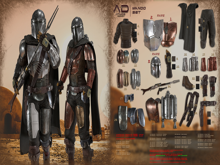 Second Life Marketplace - 02 [AD] - Mando - CHESTPLATE - Silver - RARE