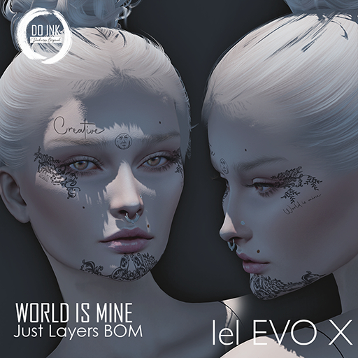 Second Life Marketplace - DO INK TATTOO WORLD IS MINE FACE FOR LELUTKA ...