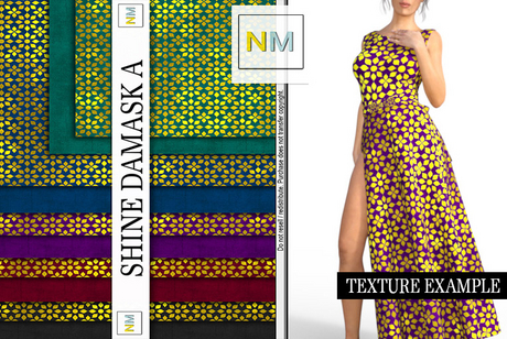 Second Life Marketplace - Shine Damask A Matching Fabrics 10 Seamless ...