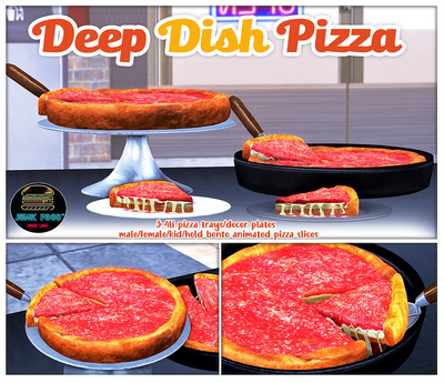 Second Life Marketplace - Junk Food - Deep Dish Pizza
