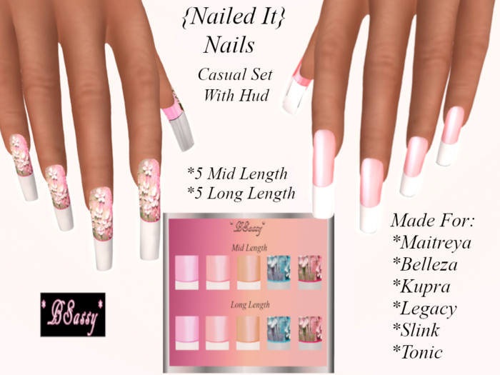 Second Life Marketplace - *BSASSY* {NAILED IT} CASUAL NAILS WITH ...