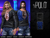Second Life Marketplace - (POLO-PAUL) - Hayden top (Black & Blue ...
