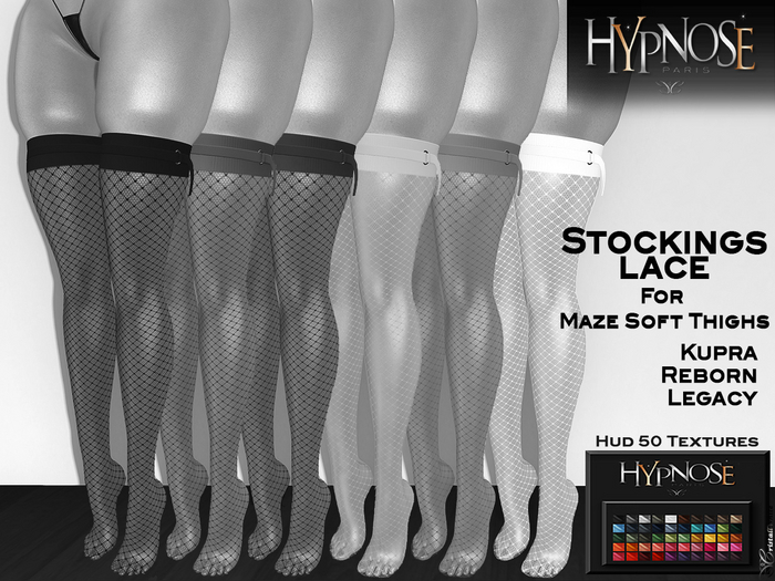 Second Life Marketplace - HYPNOSE - STOCKINGS LACE FOR MAZE SOFT THIGHS ...