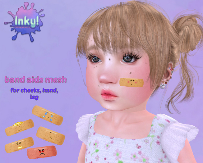 Second Life Marketplace - Inky! band aids mesh