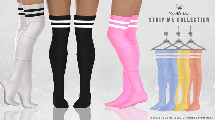 Second Life Marketplace - *Vanilla Bae* Allison Cheer Bae Socks - Light ...