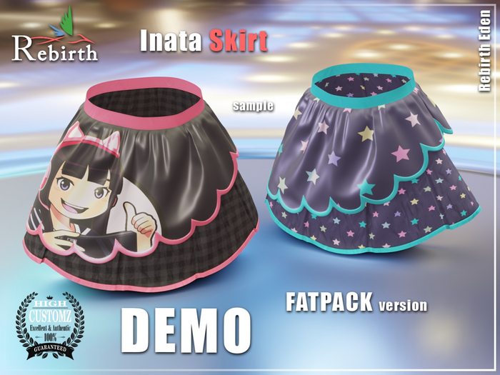 Second Life Marketplace - DEMO Inata Skirt for REBIRTH Eden body - FATPACK