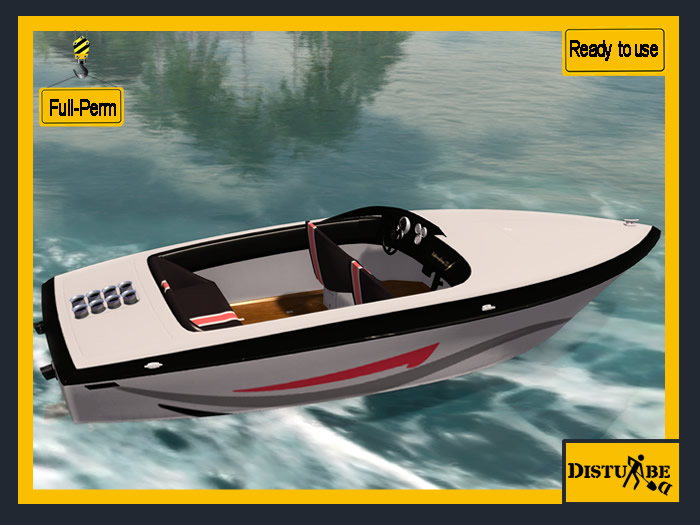 Second Life Marketplace - ::DisturbeD:: Speed Boat - FULL PERM MESH
