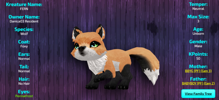 Second Life Marketplace - Kreature Breedable Wolf FERN