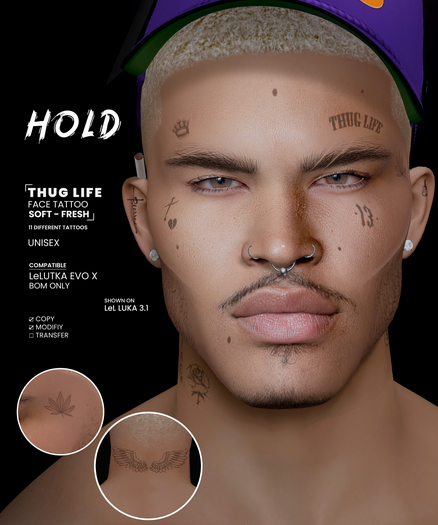 Second Life Marketplace - HOLD - Thug Life Tattoo EVOX (BOM)