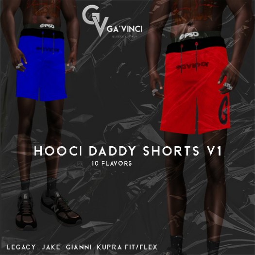 Second Life Marketplace - [GA'VINCI] HOOCI DADDY SHORTS V1 GPACK