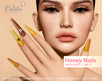 Second Life Marketplace - Dalila Honey Mesh Nails