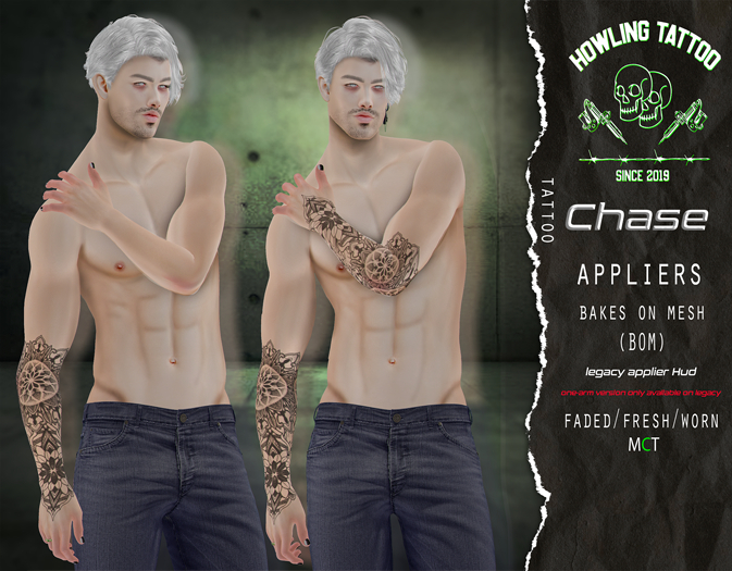 Second Life Marketplace - [Howling]- Chase -Tattoo