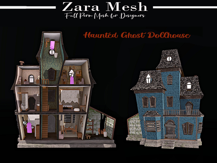 Second Life Marketplace - ZM - Halloween - Haunted Ghost Dollhouse ...