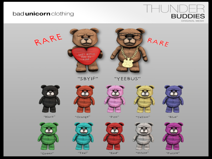 Second Life Marketplace - [BUC] "Green" Thunder Buddie
