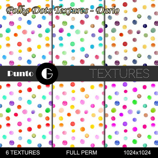 Second Life Marketplace - Polka Dots Textures - Dario