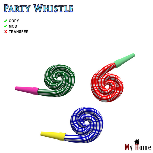 Second Life Marketplace - [My Home] Party Whistle