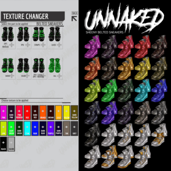 Second Life Marketplace - UNNAKED / BELTED SNEAKERS / ALL SIZES / SHEENY
