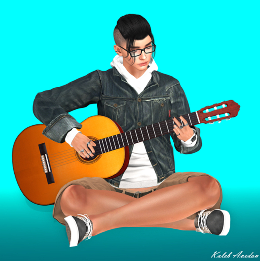 Second Life Marketplace - Avedon Poses: Guitar Pose 1