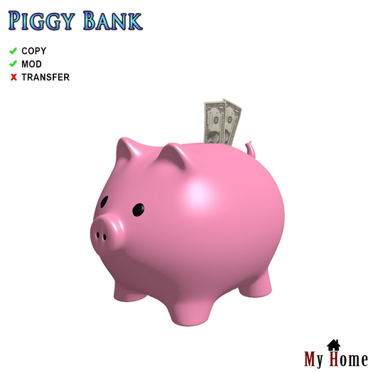 Second Life Marketplace - [My Home] Piggy Bank
