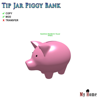 Second Life Marketplace - [My Home] Tip Jar Piggy Bank