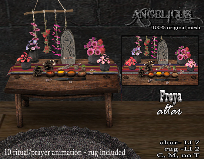 Second Life Marketplace - ::ANGELICUS::Freya altar