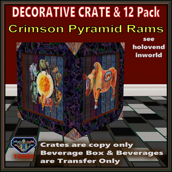 Second Life Marketplace - BEVERAGE Crate & 12 Beverage Pack CoR CPR Soda